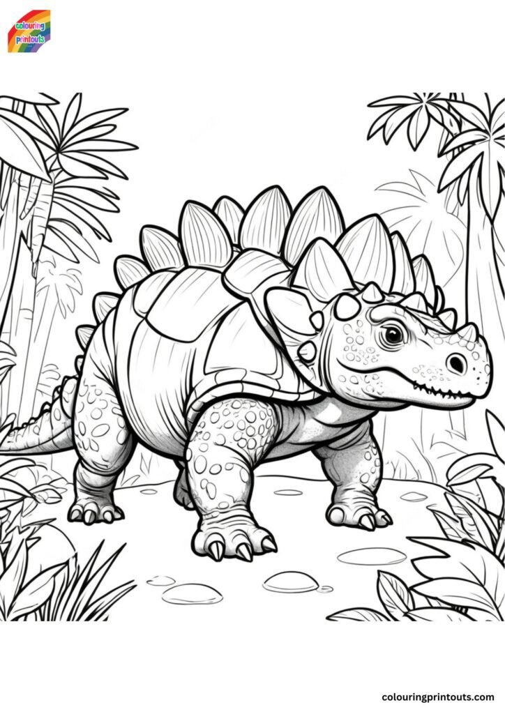 Ankylosaurus Dinosaur Coloring Pages