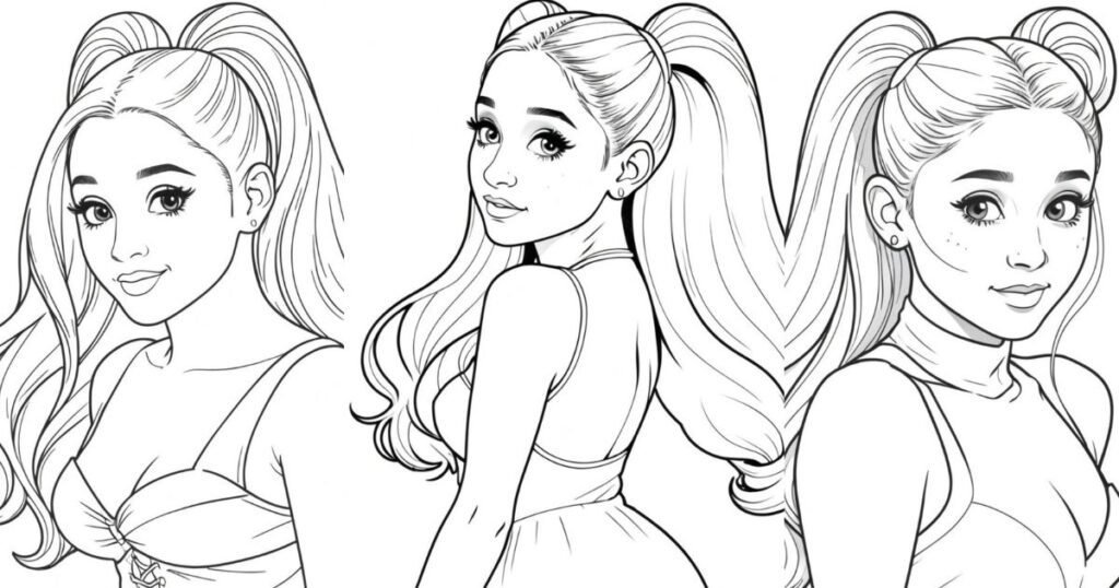 Ariana Grande Coloring Pages (Free Printables)