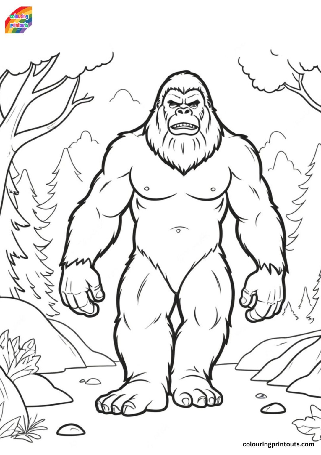10+ Bigfoot Coloring Page