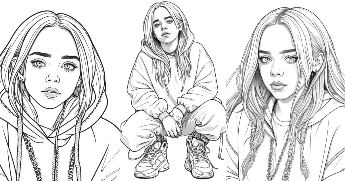 Billie Eilish Coloring Pages (Free Printables)