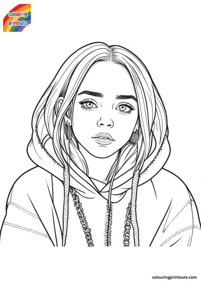 Billie Eilish Coloring Pages (Free Printables)