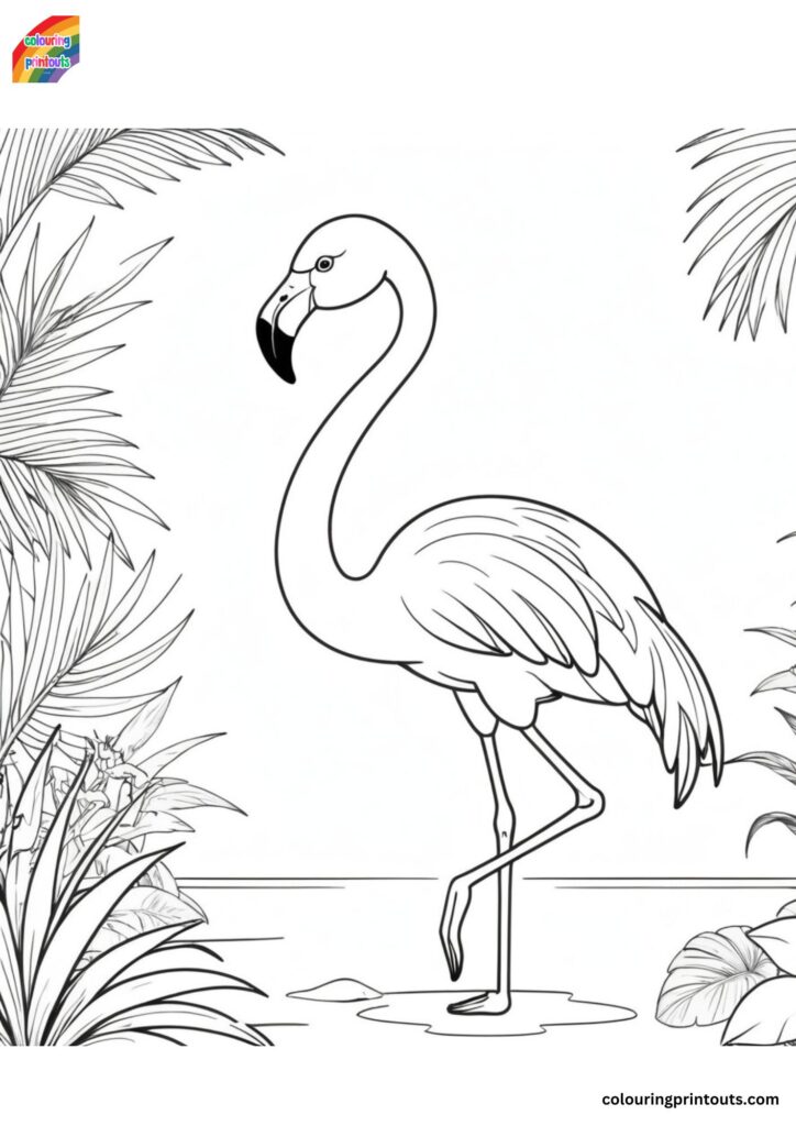 Coloring Pages Of Flamingos