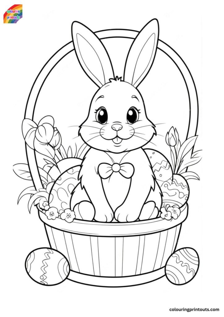 Easter Bunny Coloring Page Printable ( Free Printables )