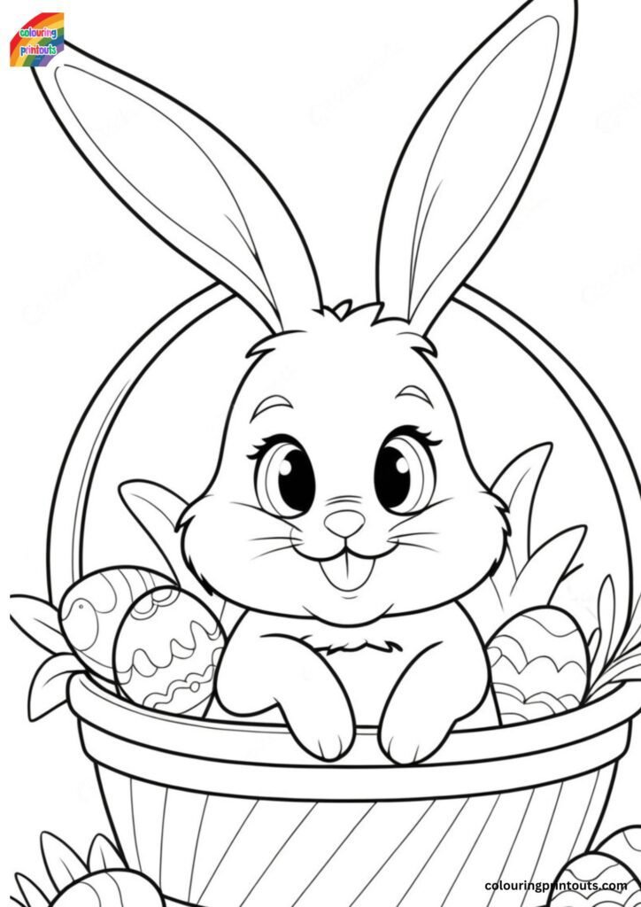 10+ Easter Bunny Coloring Page Printable