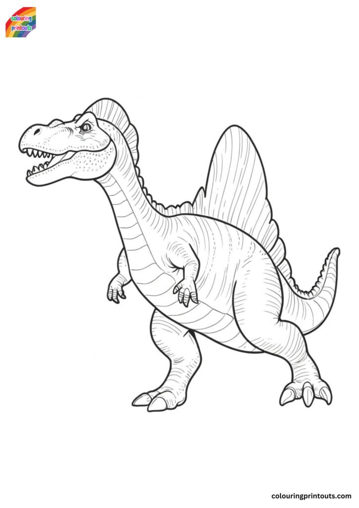 Spinosaurus Dinosaur Coloring Pages (Free Printables)
