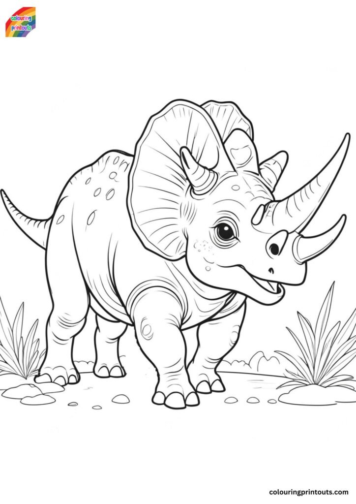 Dinosaur Coloring Pages Triceratops