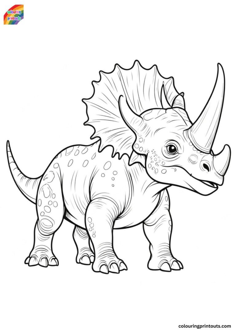 Dinosaur Coloring Pages Triceratops