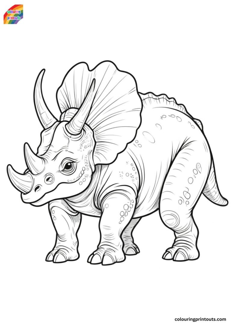 Dinosaur Coloring Pages Triceratops