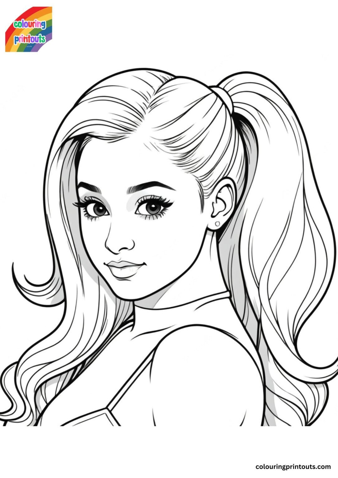 Ariana Grande Coloring Pages (Free Printables)