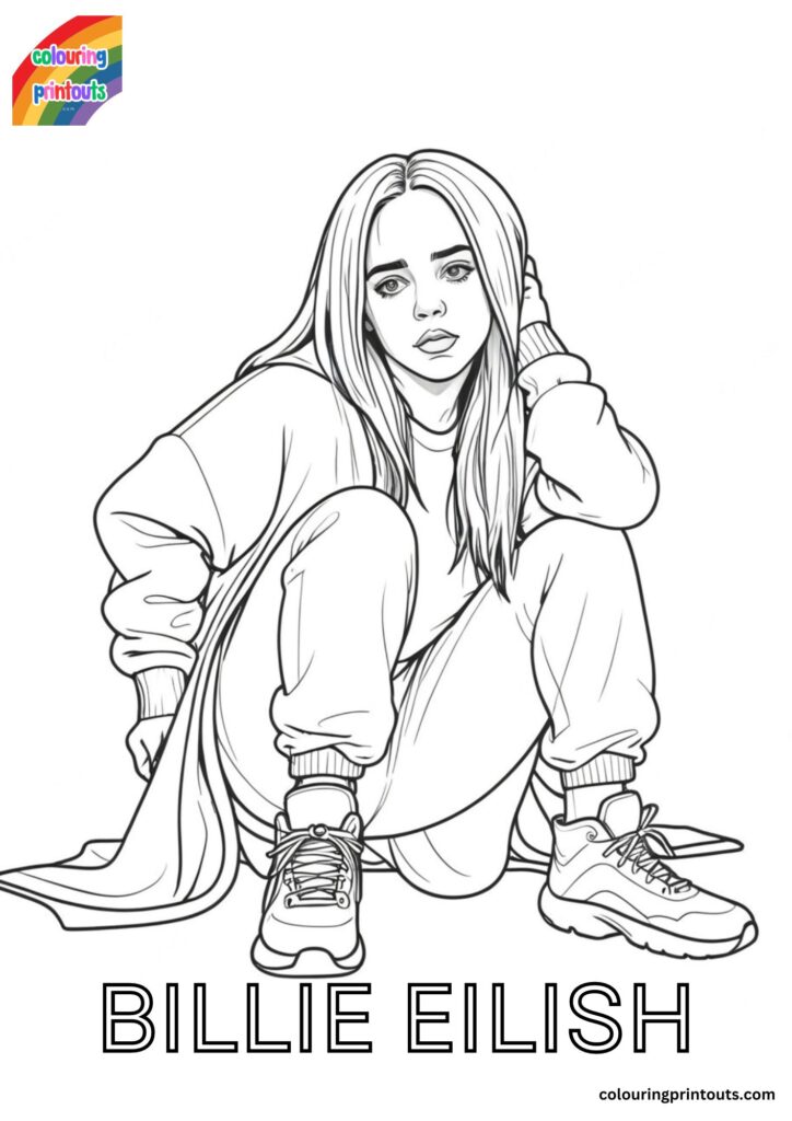 Billie Eilish Coloring Pages Free Printables