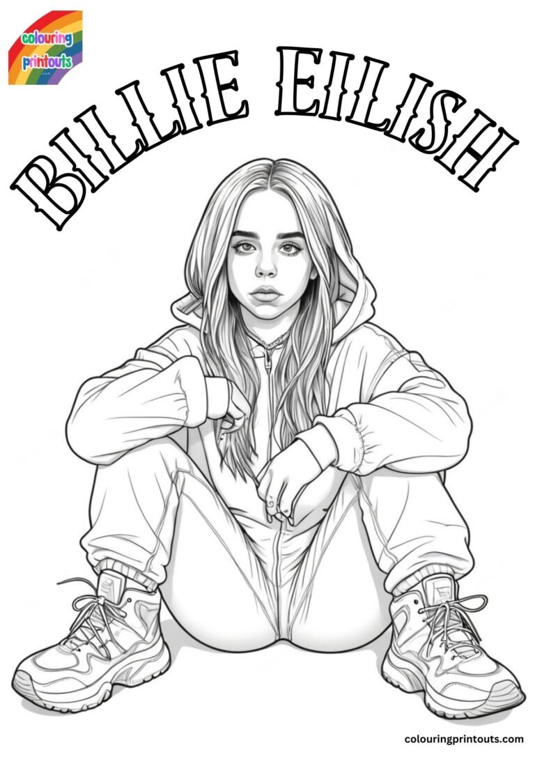 Billie Eilish Coloring Pages (Free Printables)