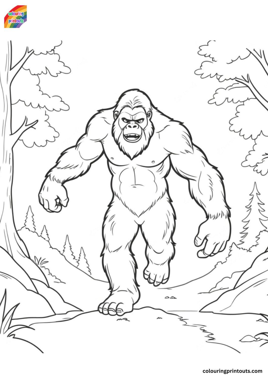 10+ Bigfoot Coloring Page