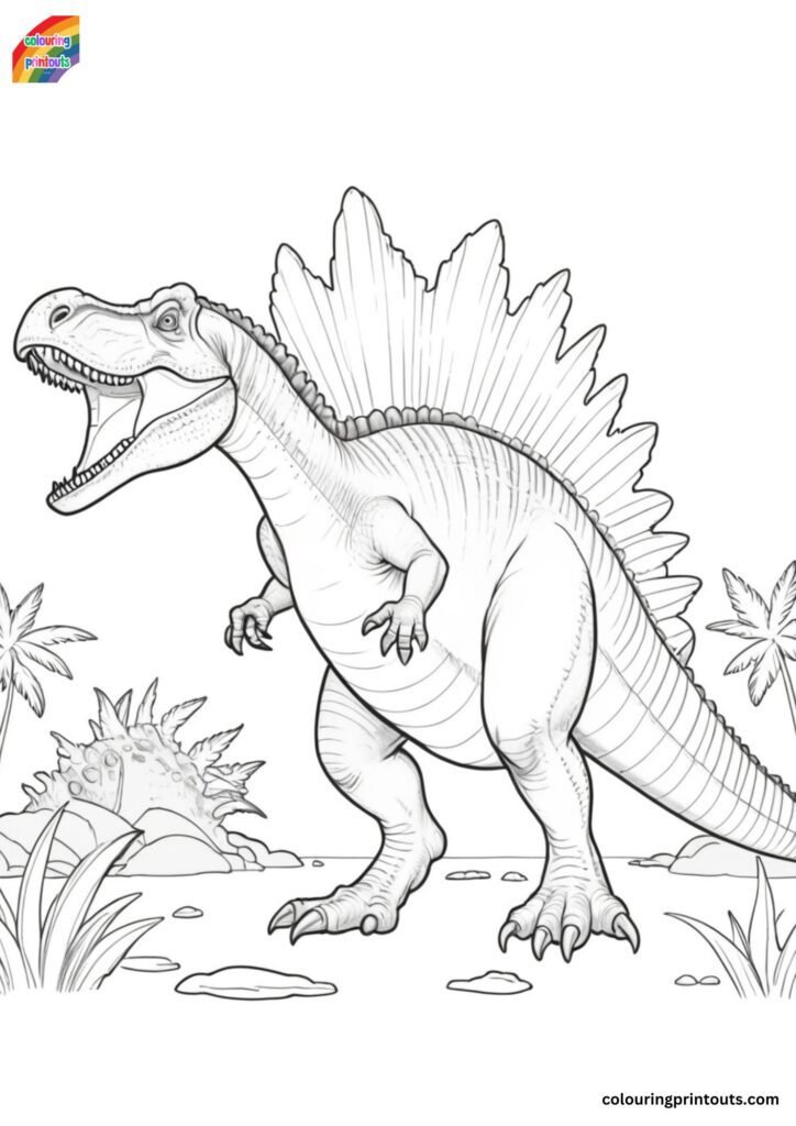 Spinosaurus Dinosaur Coloring Pages (Free Printables)