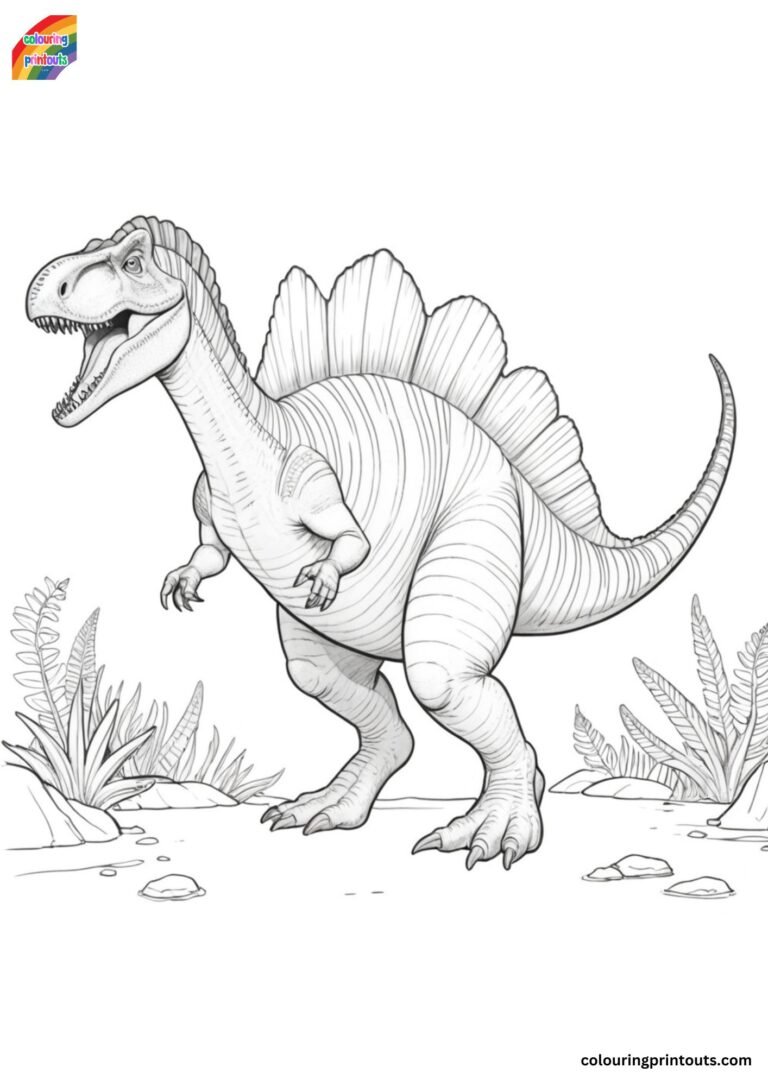 Spinosaurus Dinosaur Coloring Pages (Free Printables)