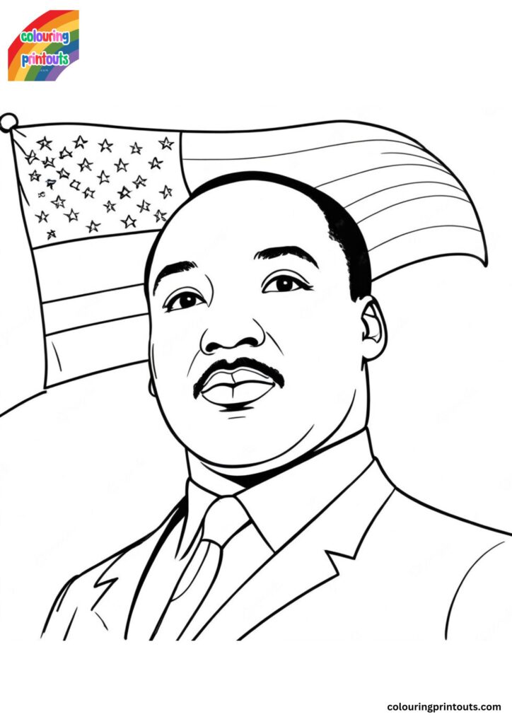 Free Printable Martin Luther King JR Coloring Page