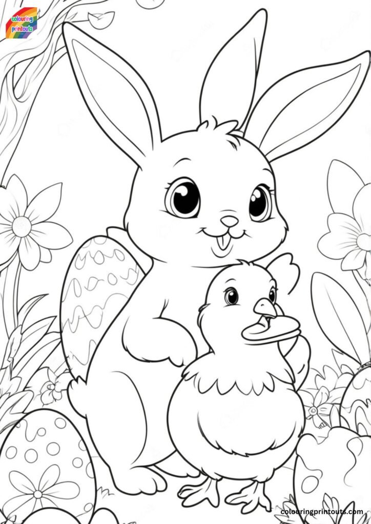 Easter Bunny Coloring Page Printable ( Free Printables )