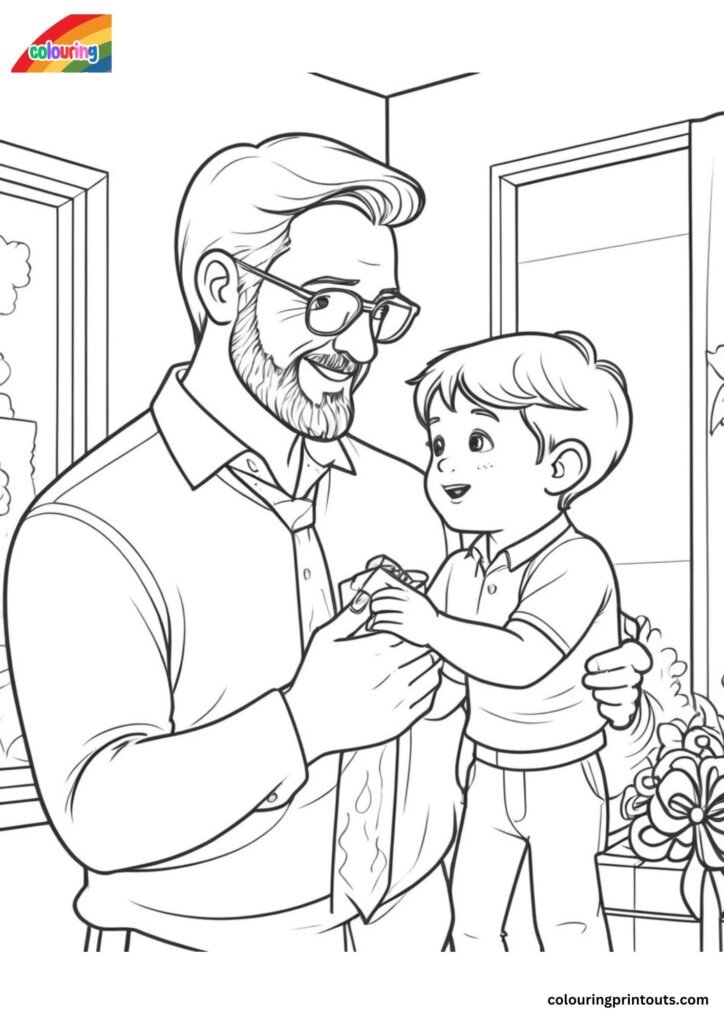 Father's Day Coloring Pages Pdf