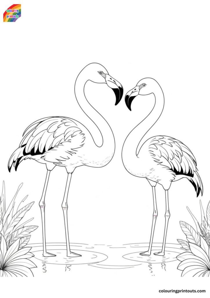 Coloring Pages Of Flamingos