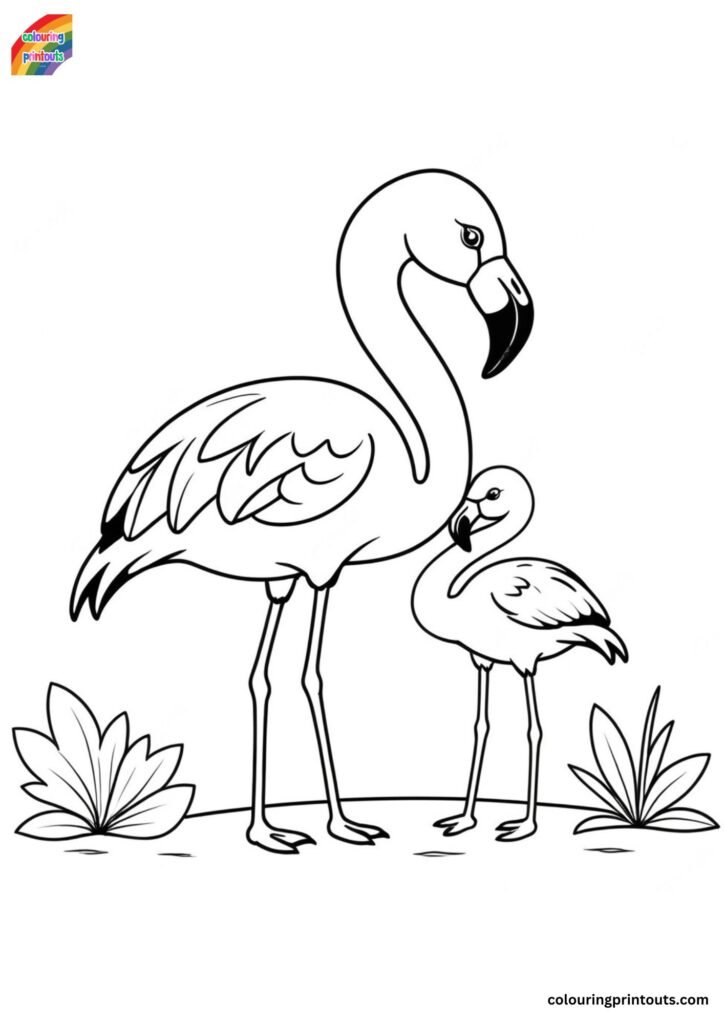 Coloring Pages Of Flamingos