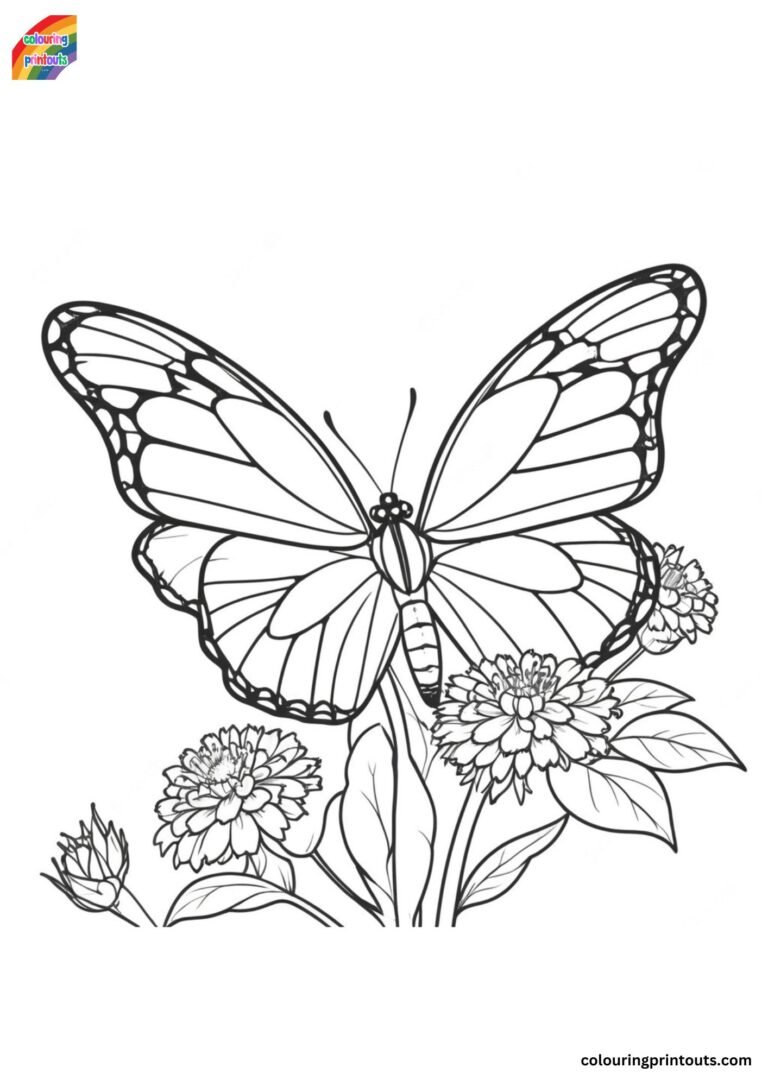 Monarch Butterfly Coloring Pages Printable