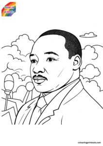 Free Printable Martin Luther King JR Coloring Page