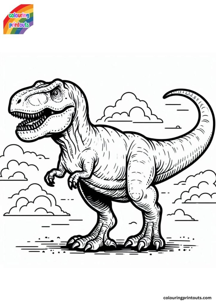 Tyrannosaurus Rex Coloring Page (Free Printables)