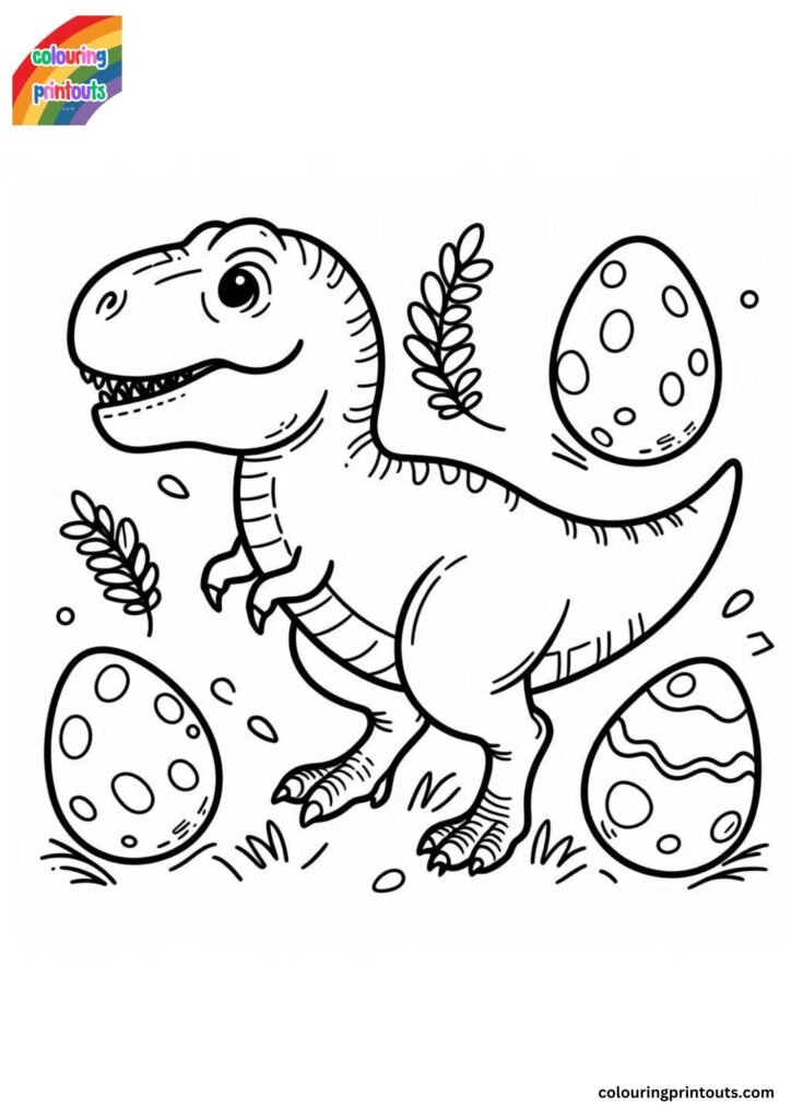 Tyrannosaurus Rex Coloring Page (Free Printables)