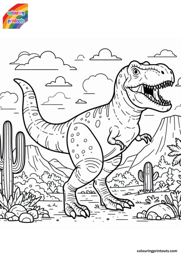 Tyrannosaurus Rex Coloring Page (Free Printables)