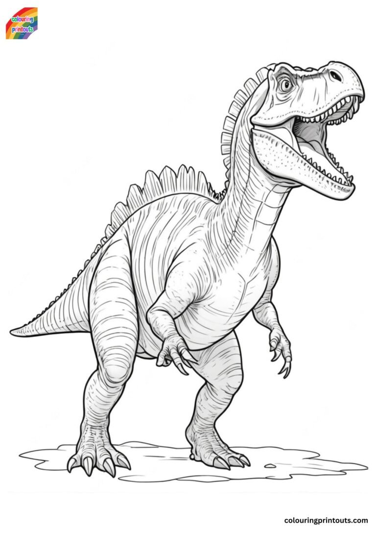 Spinosaurus Dinosaur Coloring Pages (Free Printables)