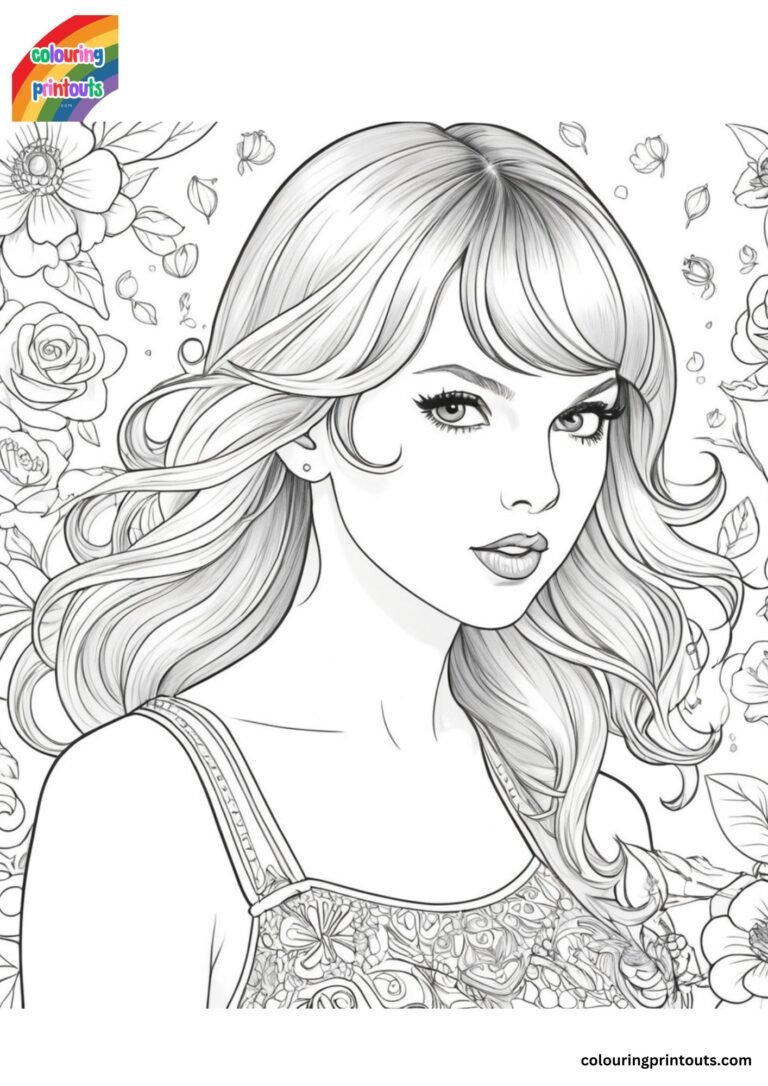 10+ Taylor Swift Coloring Pages Printable (Free Printables)