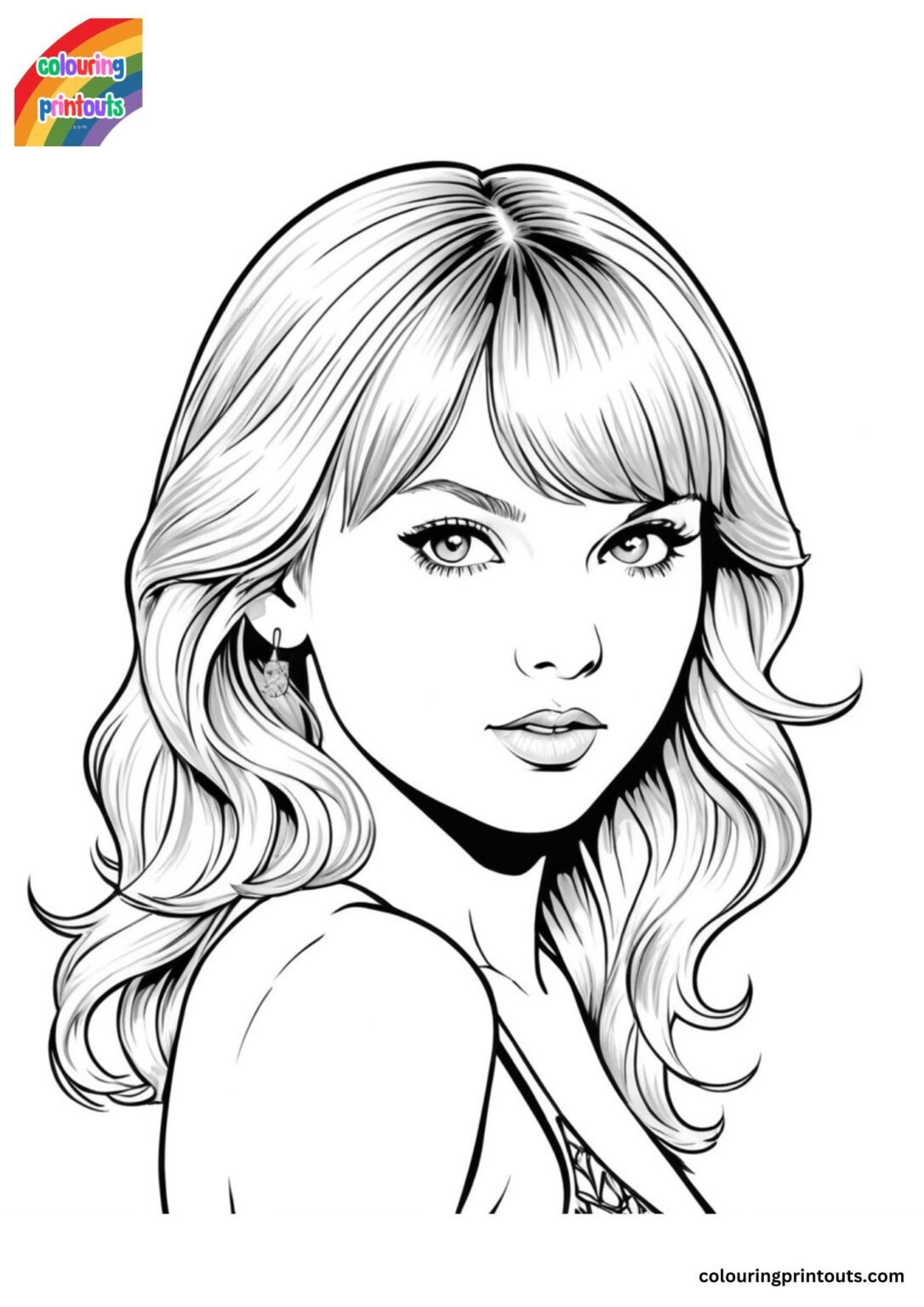 10+ Taylor Swift Coloring Pages Printable (Free Printables)