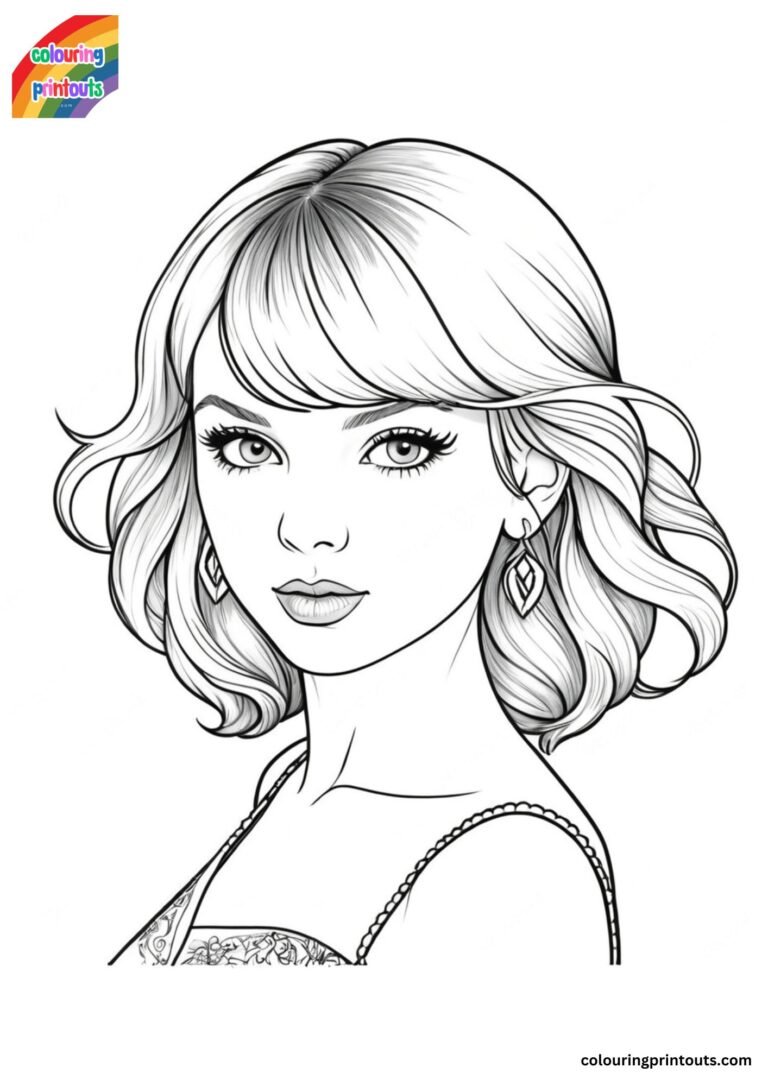 10+ Taylor Swift Coloring Pages Printable (Free Printables)