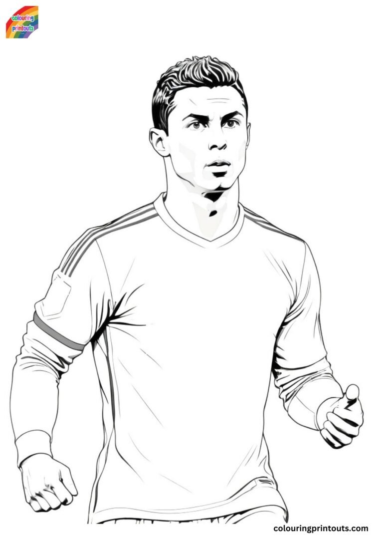 10+ Ronaldo Colouring Sheets (Free PDF Printables)