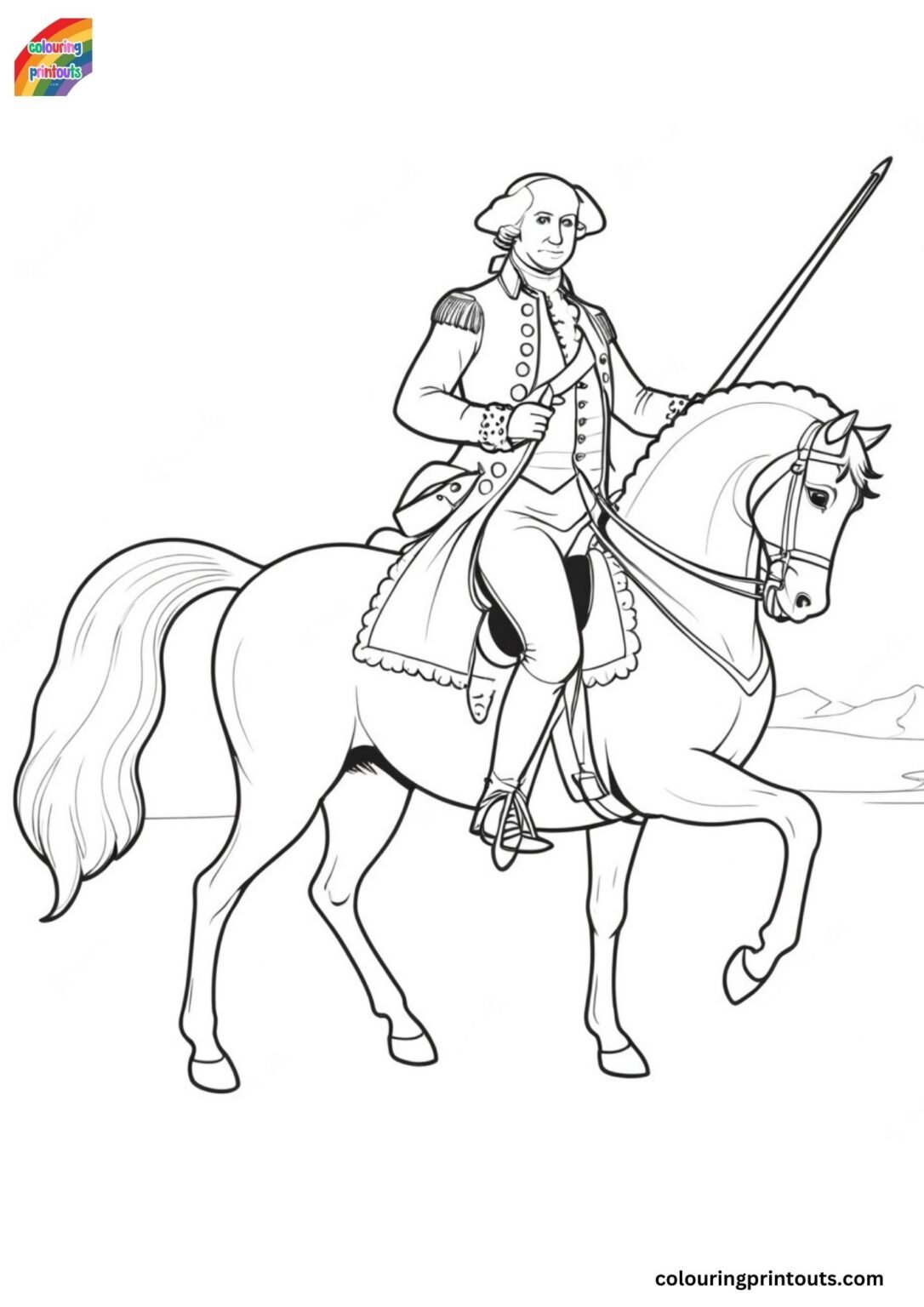 10+ George Washington Coloring Pages