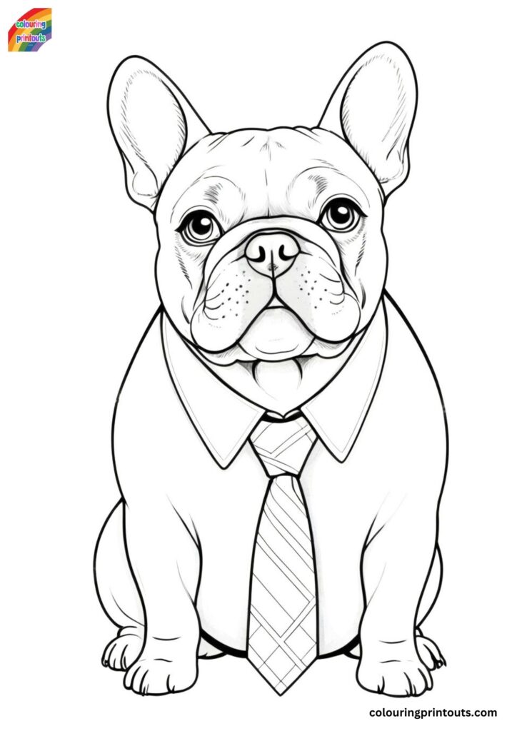French Bulldog Coloring Sheets (Free Download)