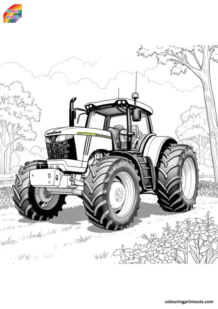 John Deere Tractor Coloring Pages - Colouring Printouts
