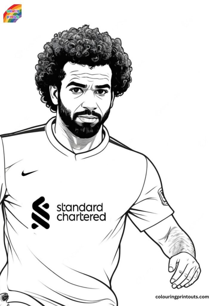 10 + Mo Salah Colouring Pages (Free Download)