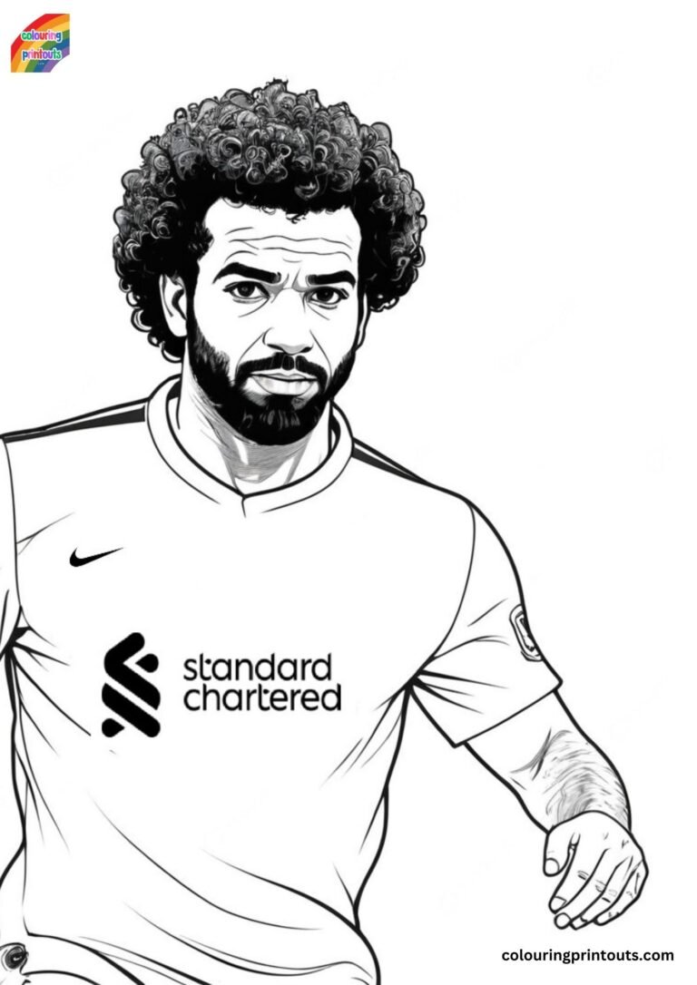 10 + Mo Salah Colouring Pages (Free Download)