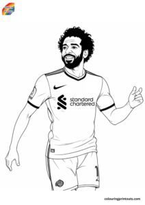 10 + Mo Salah Colouring Pages (Free Download)