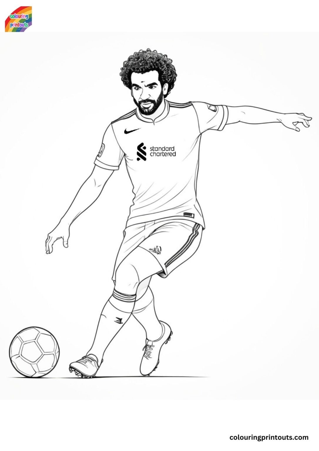 10 + Mo Salah Colouring Pages (Free Download)