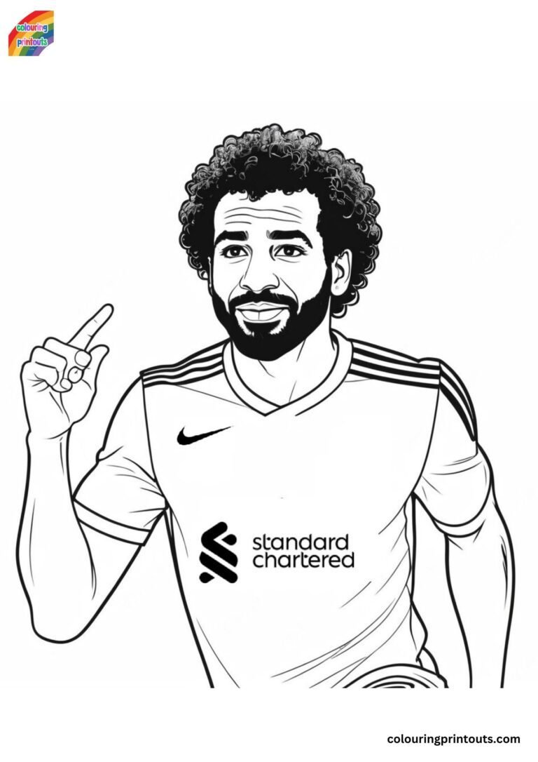 10 + Mo Salah Colouring Pages (Free Download)
