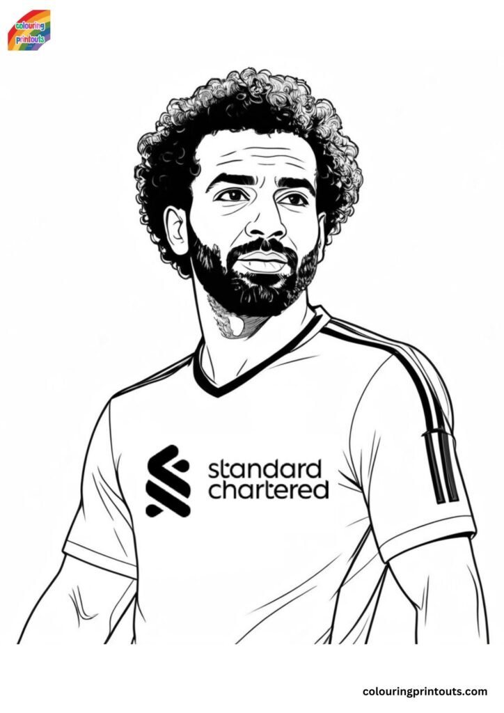 10 + Mo Salah Colouring Pages (Free Download)