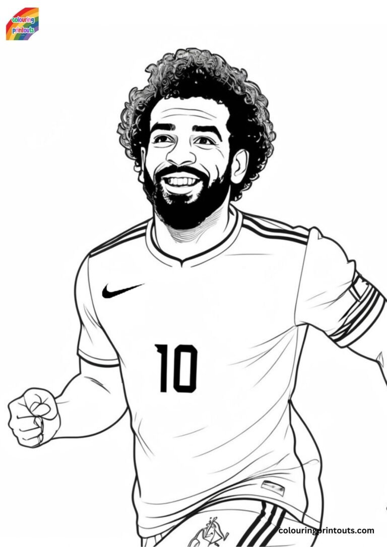 10 + Mo Salah Colouring Pages (Free Download)