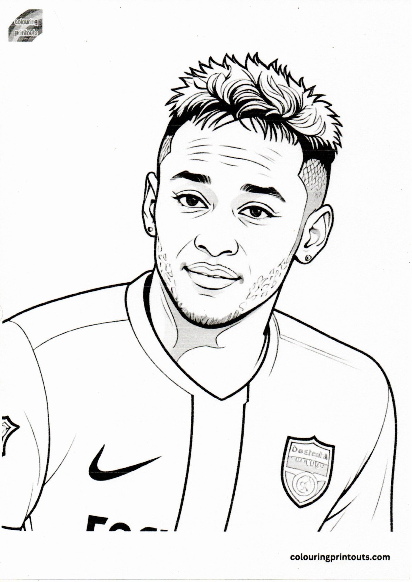 10+ Neymar Colouring Pages (Free Printables)