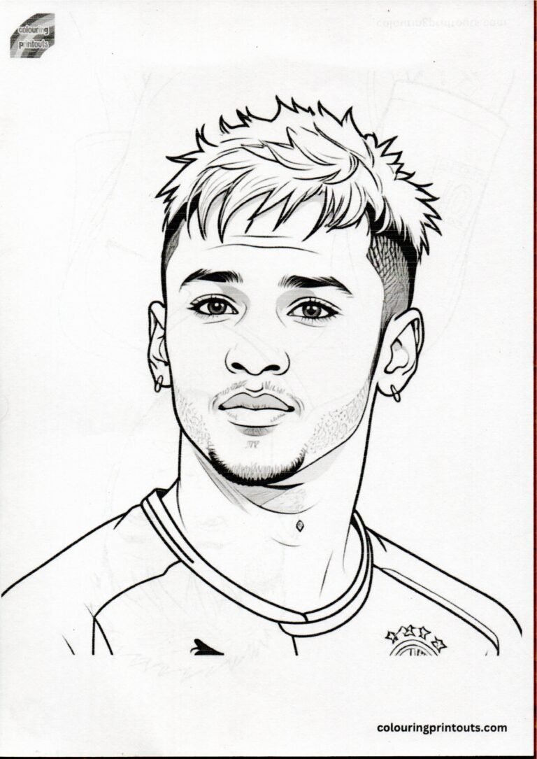 10+ Neymar Colouring Pages (Free Printables)