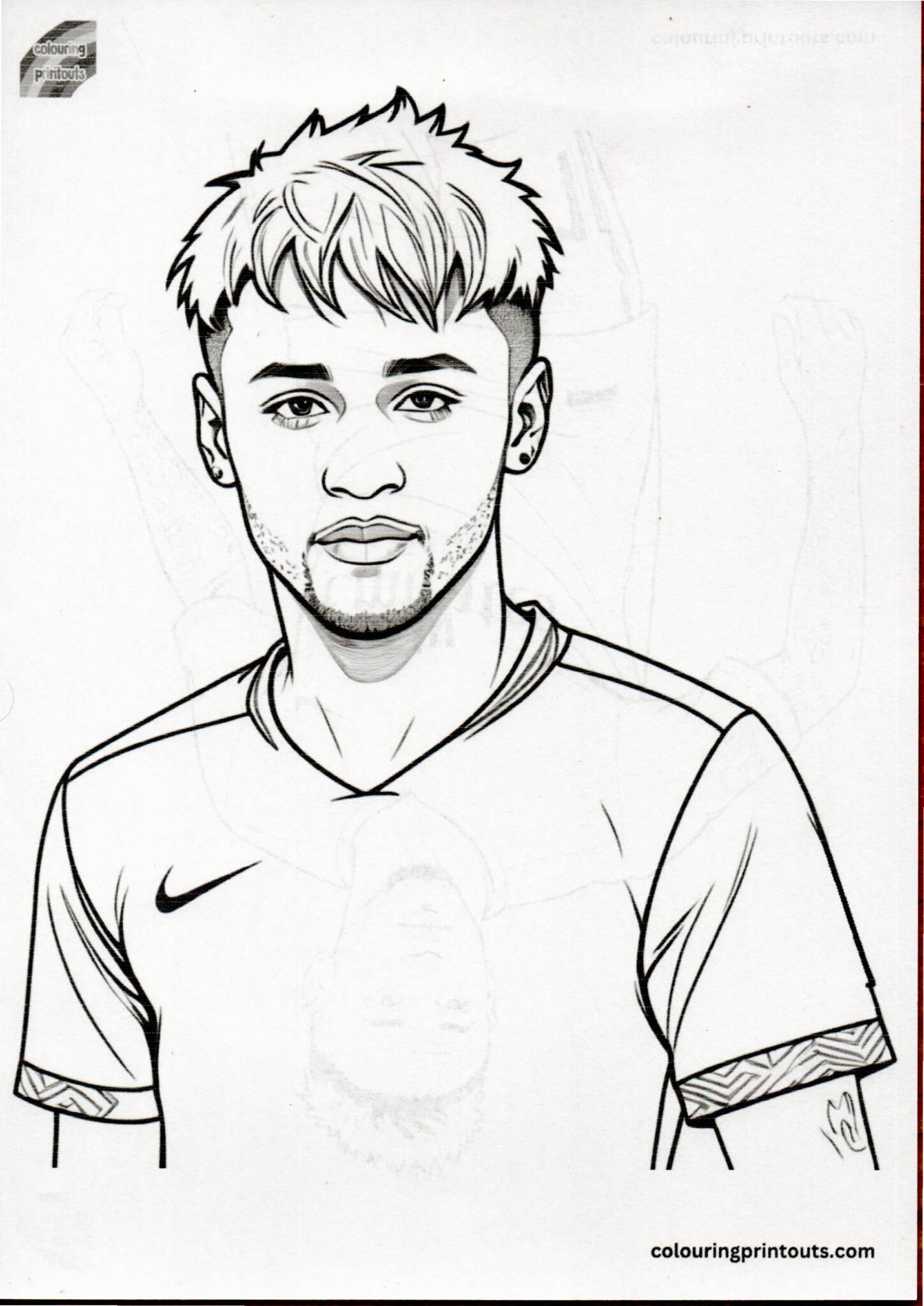 10+ Neymar Colouring Pages (Free Printables)