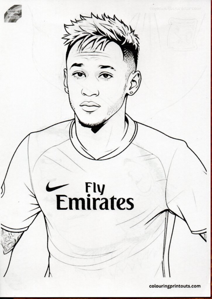 10+ Neymar Colouring Pages (Free Printables)