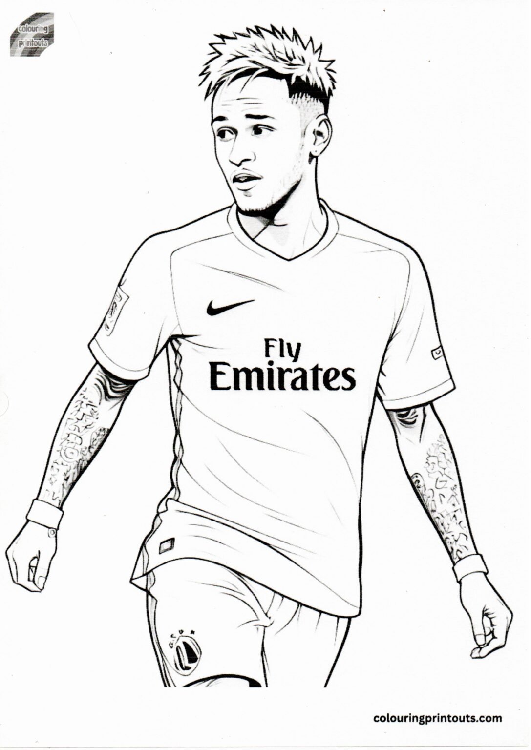 10+ Neymar Colouring Pages (Free Printables)