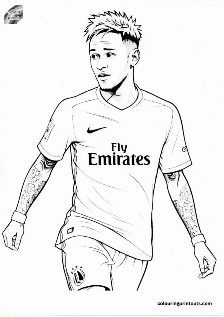 10+ Neymar Colouring Pages (Free Printables)