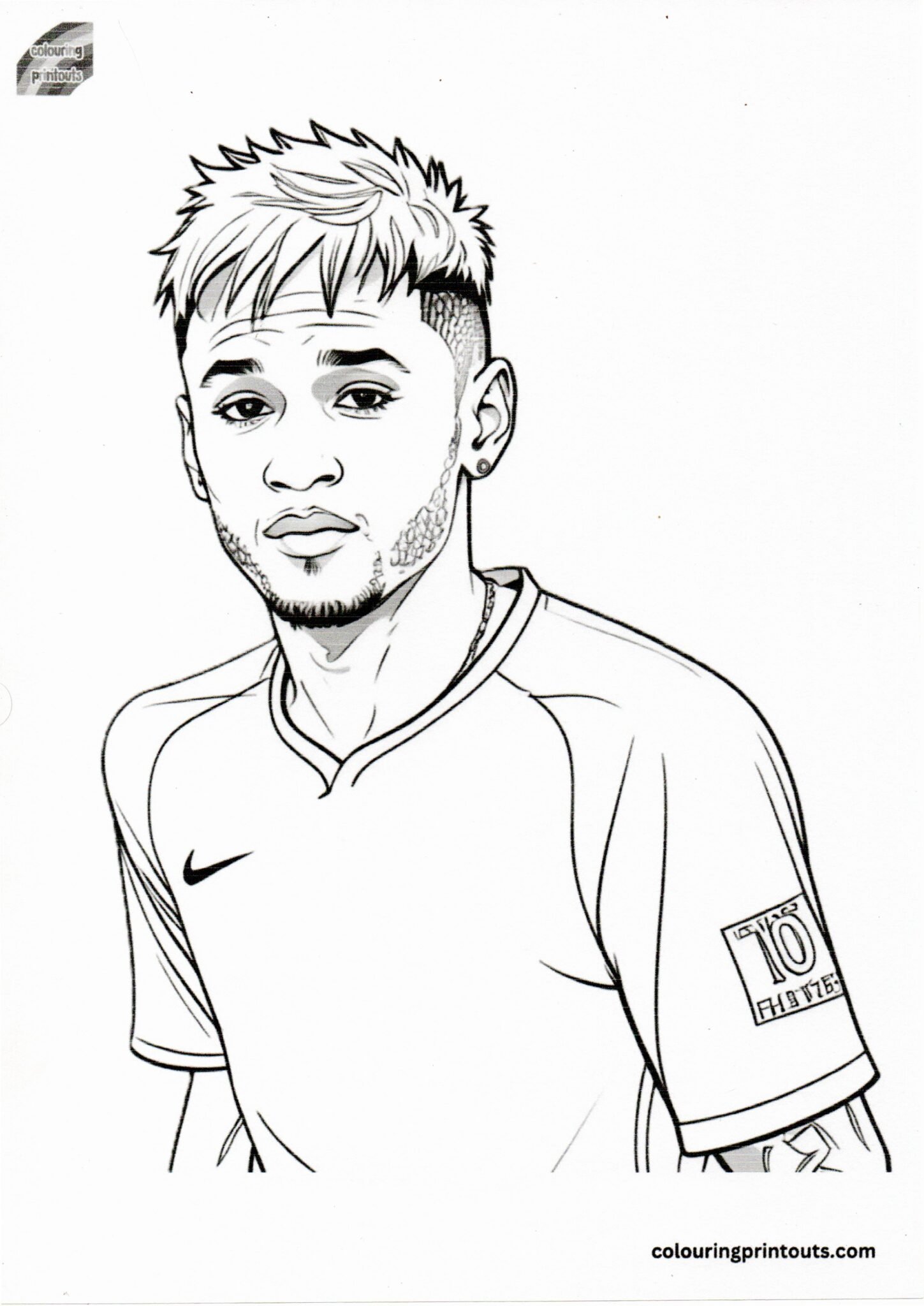 10+ Neymar Colouring Pages (Free Printables)